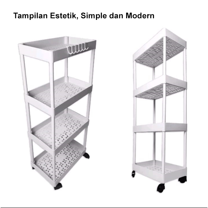 Jual Rak troli plastik rak toilet rak kamar mandi rak dapur serbaguna ...