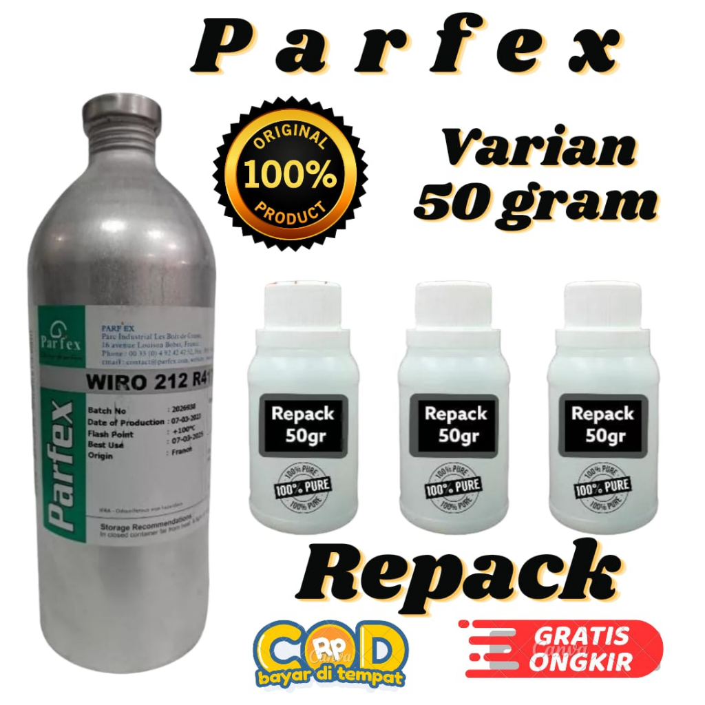 Jual ( 50 GRAM ) VARIAN BIBIT PARFUM BY PARFEX BIBIT MURNI KEMASAN ...