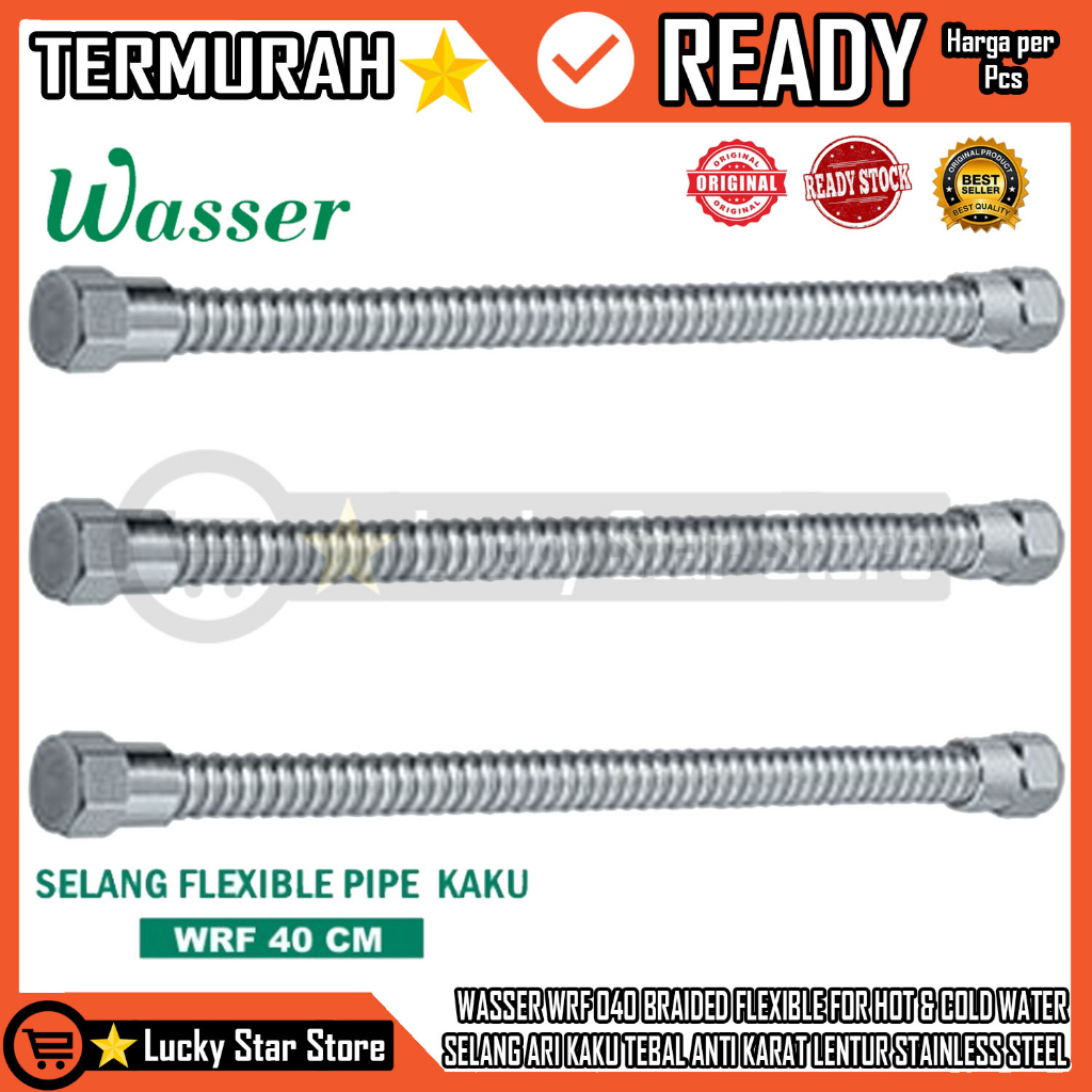 Jual WASSER SELANG SAMBUNGAN PIPA AIR WRF 040 PANAS DINGIN BRAIDED ...