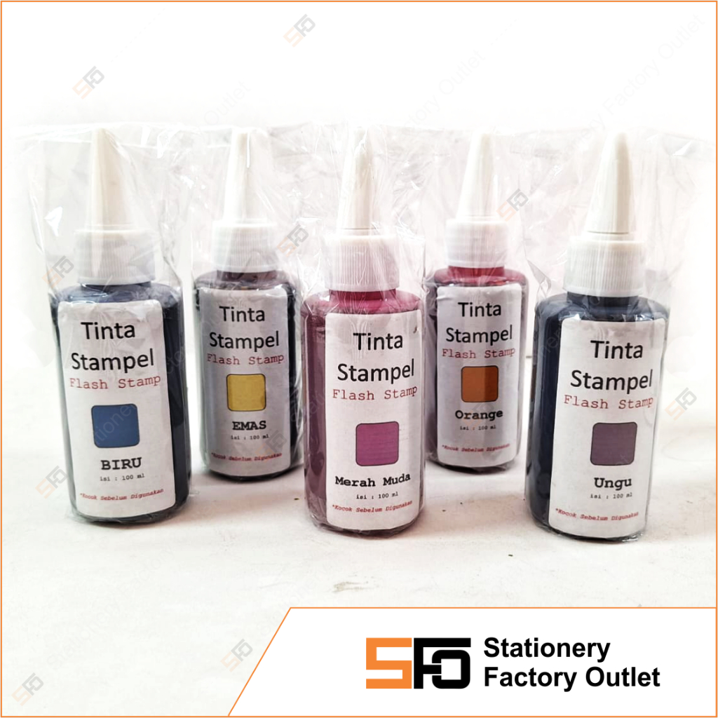 Jual Tinta Stampel Flash 100 ml - Premium Stamp Ink SFO | Shopee Indonesia
