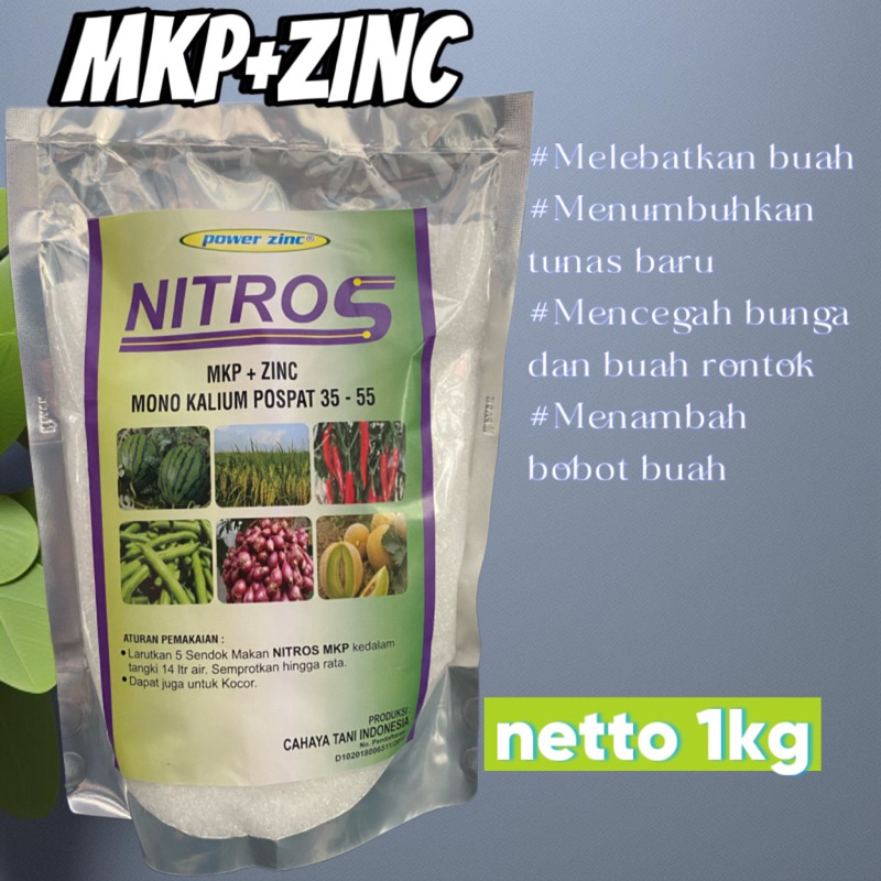 Jual MKP NITROS KALIUM PHOSPAT + zinc nitros kemasan pabrik 1kg | Shopee Indonesia