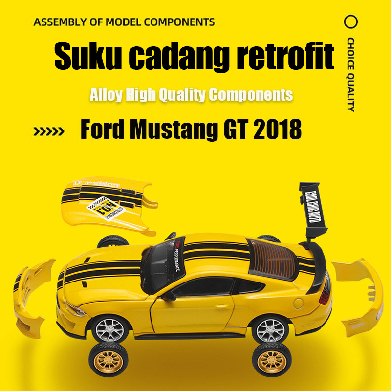 Jual Ford Mustang GT Diecast Modifikasi Mainan Miniatur Mobil Mobilan ...