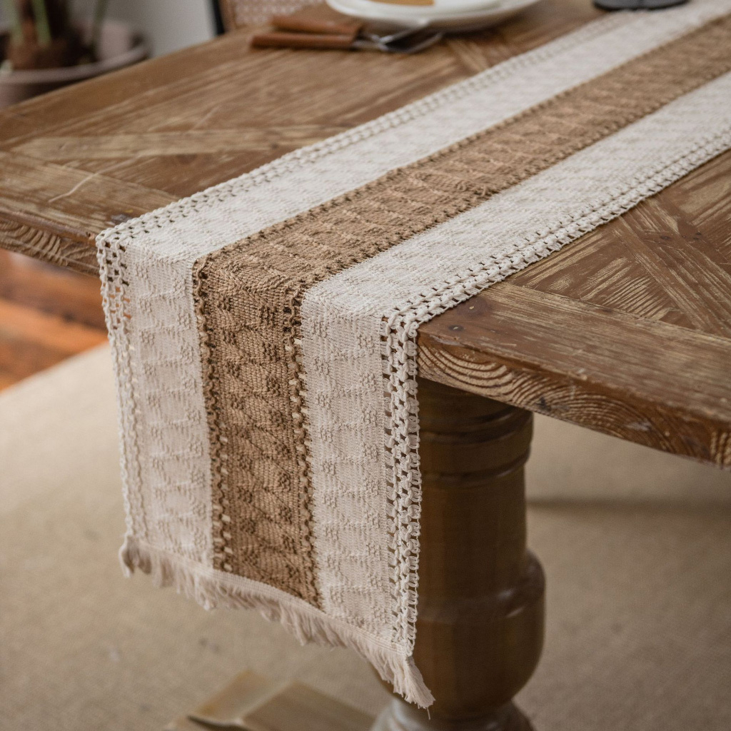 Jual Table Runner Nordic / Taplak Meja Tamu Meja Makan Tamu Rajut ...