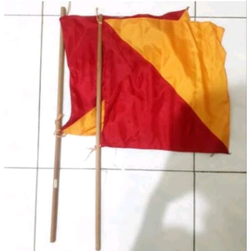 Jual Set Bendera Semaphore + Stick Semapor Pramuka Satin Kualitas ...