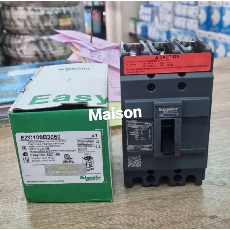 Jual MCCB Breaker Schneider EZC100B3060 60A 3P | Shopee Indonesia