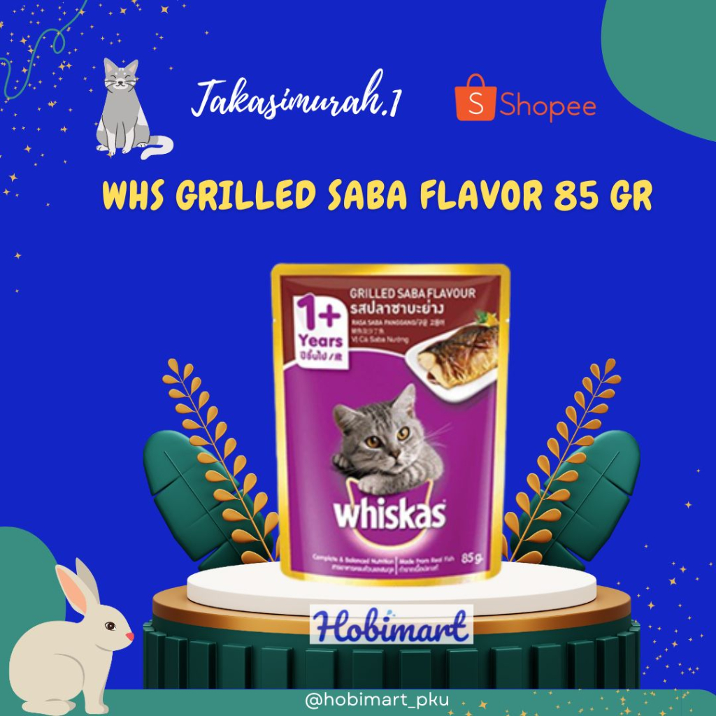 Jual WHISKAS GRILLED SABA FLAVOR 85 GR | Shopee Indonesia