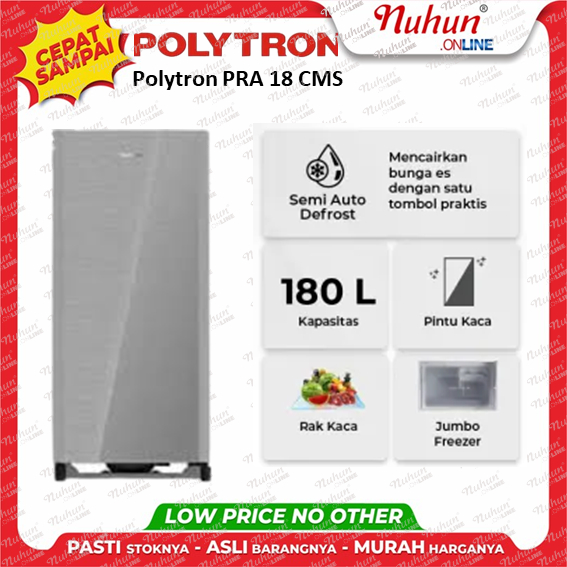 Jual KULKAS POLYTRON PRA 18 CMS 1 Pintu 180 Liter TERBARU PROMO MURAH ...
