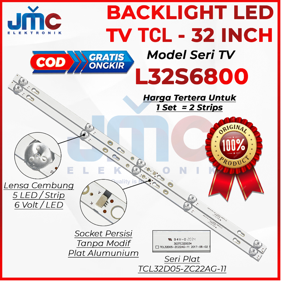 Jual BACKLIGHT TV LED TCL 32 INCH L-32S6800 L32S6800 32S6800 | Shopee Indonesia