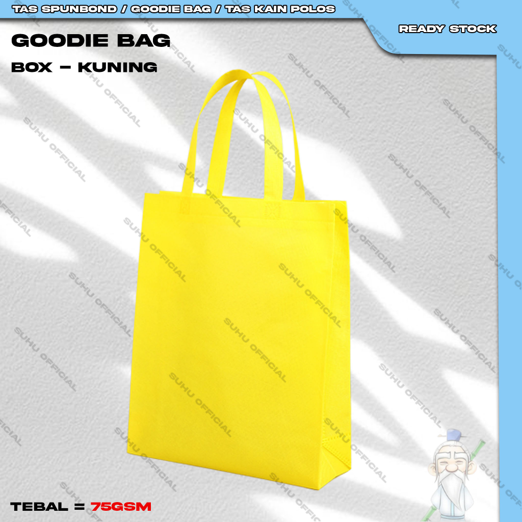 Jual Goodie Bag Tas Belanja Spunbond HBPA Kotak Box Ukuran 20x26x9 ...