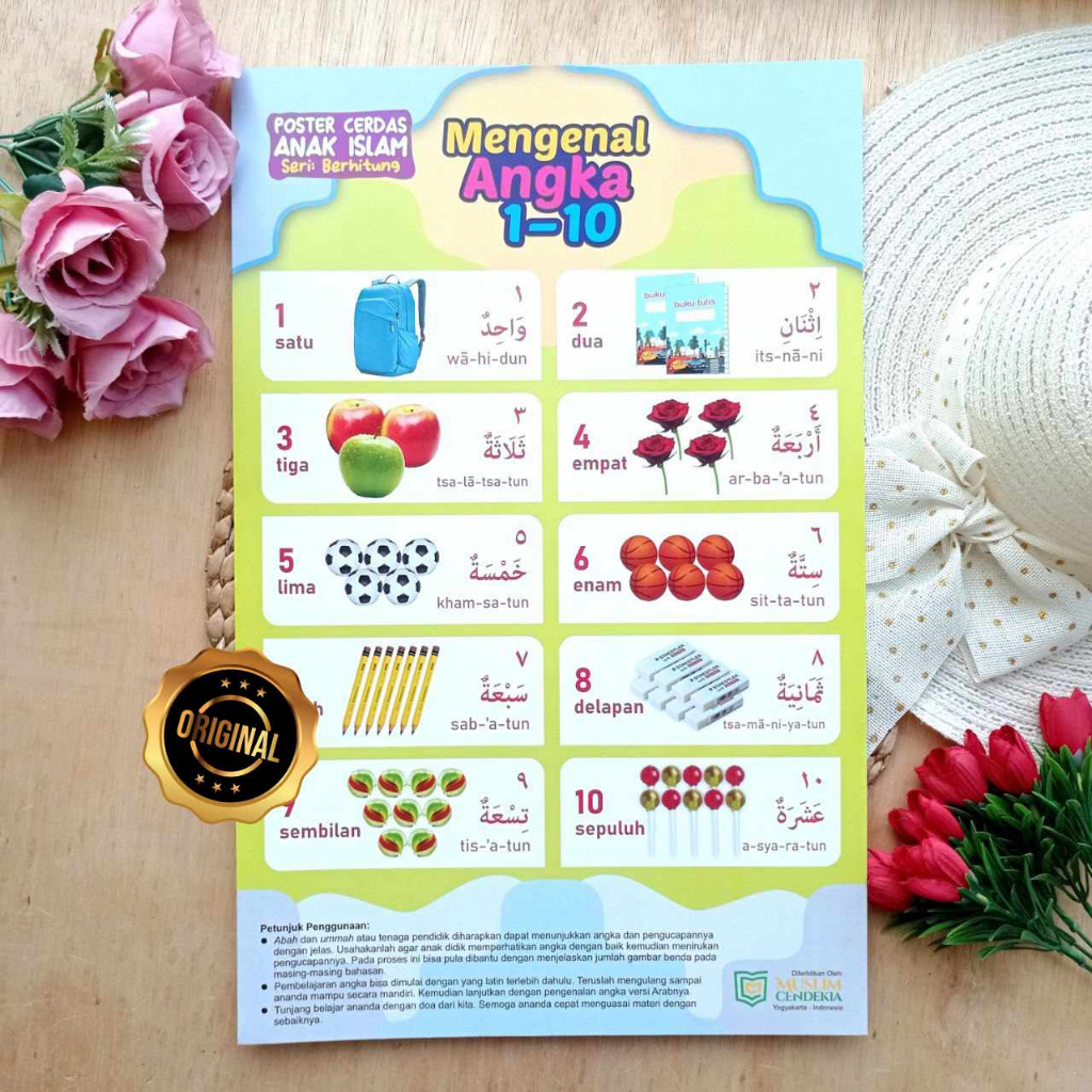 Jual Poster Mengenal Angka Arab 1-10 | Shopee Indonesia