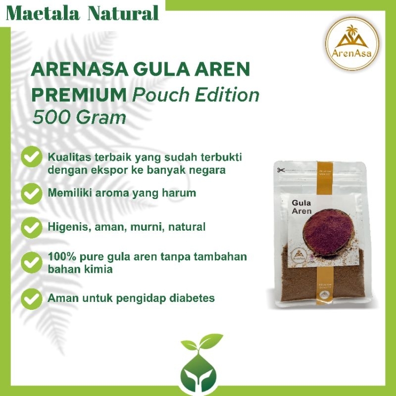 Jual Arenasa Gula Aren Premium 500 Gram Pouch Edition (Arenasa Palm ...