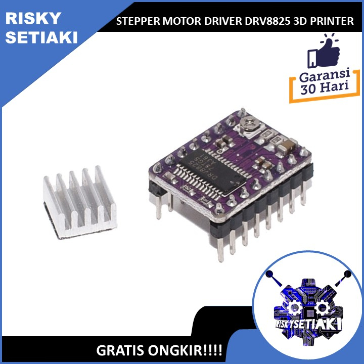 Jual STEPPER MOTOR DRIVER DRV8825 3D PRINTER STEPSTICK WITH HEATSINK ...