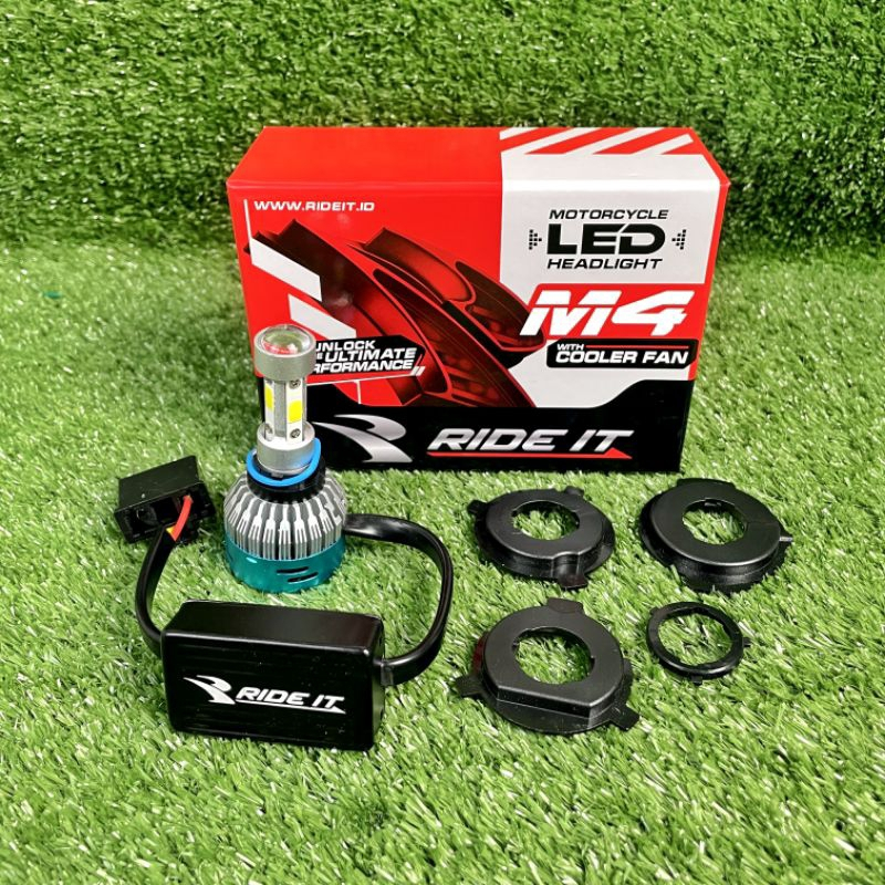 Jual Dop Lampu depan Bohlam LED 4 Sisi 80W dan 6 Mata AC DC Kipas ...