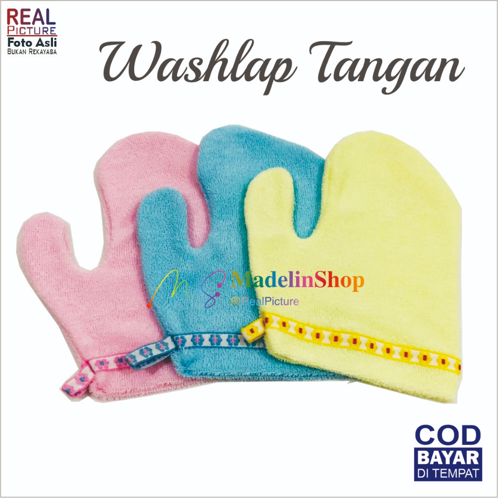 Jual [3Pcs] Waslap Bayi Handuk Jari Lap Bayi Untuk Mandi Perlengkapan ...