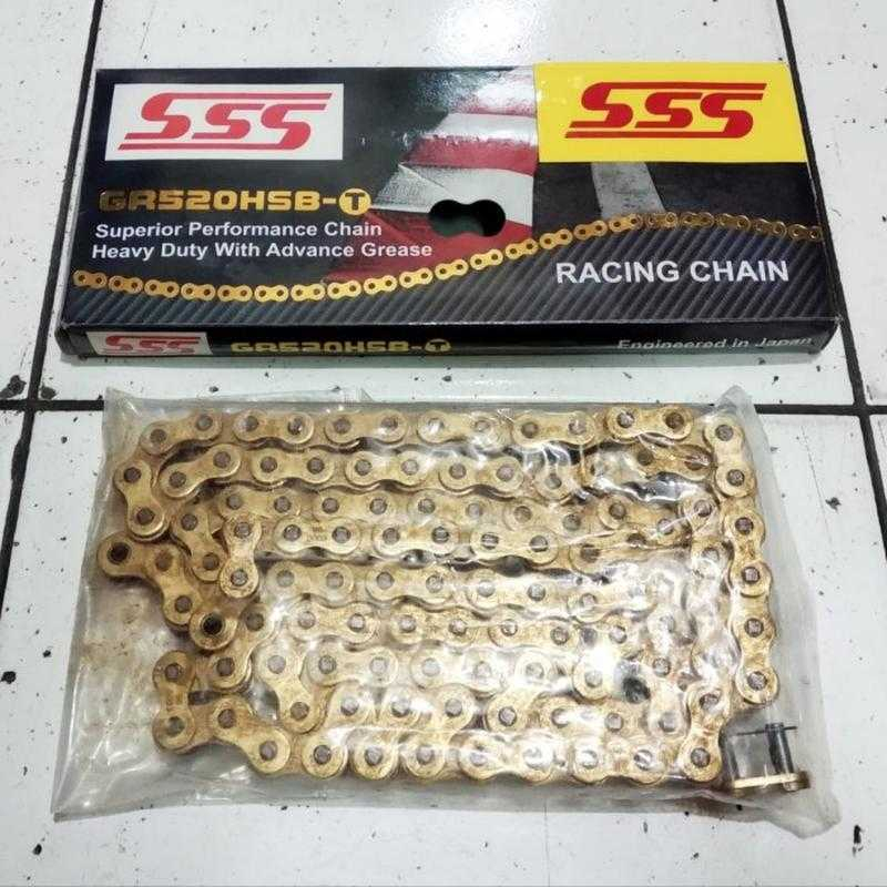 Jual RANTAI Gold 520 HSBT RO SSS Racing RK TAKASAGO 520 KLO KRO ORING ...