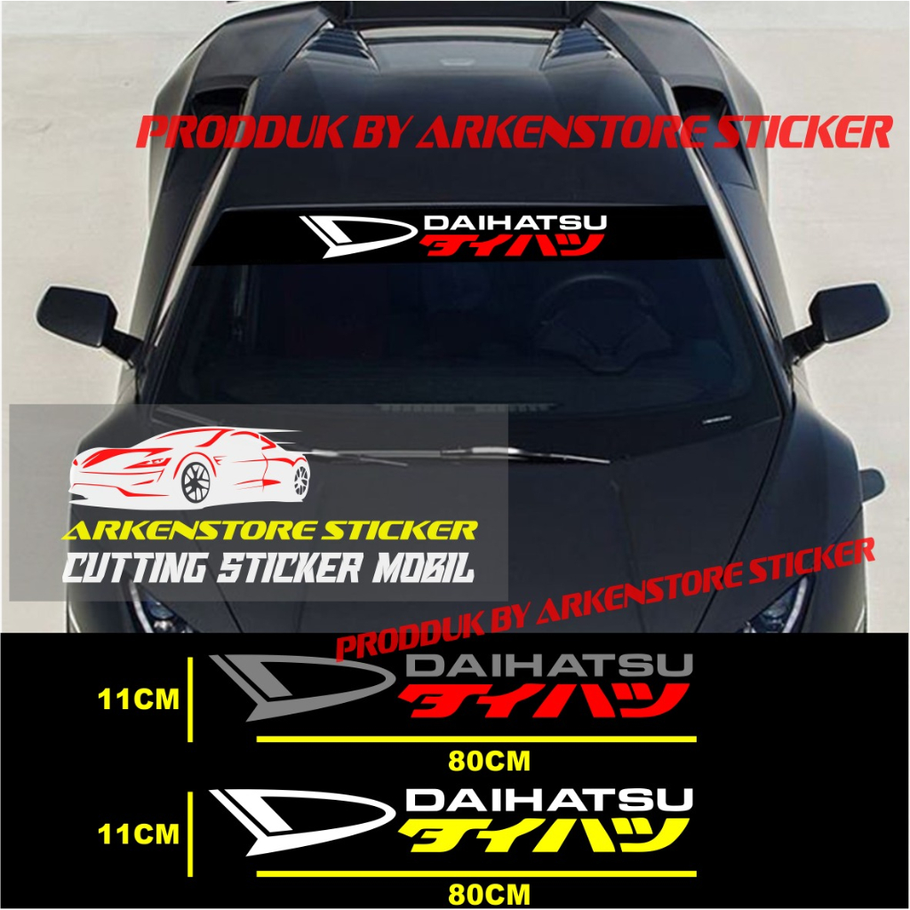 Jual sticker mobil kaca daihatsu kanji cutting sticker kaca mobil ...