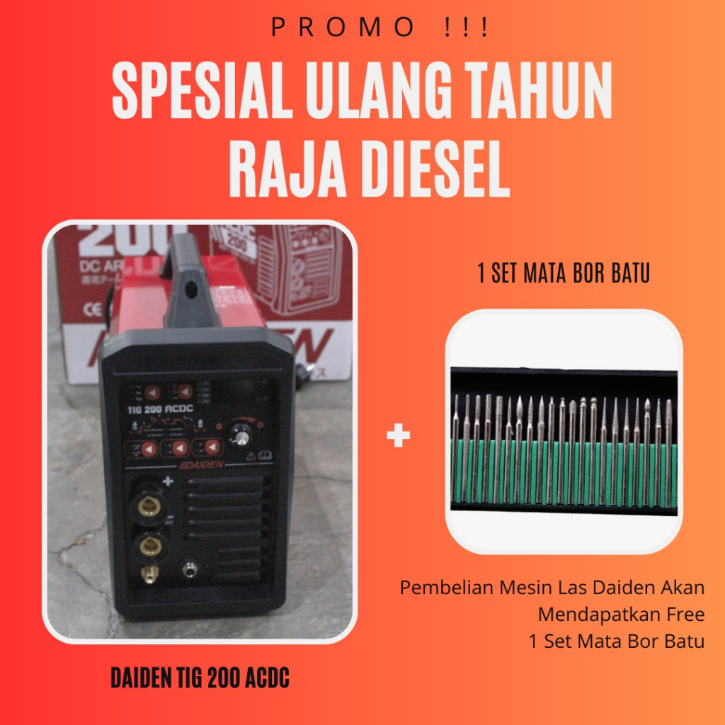 Jual DAIDEN Mesin Las TIG 200 A ACDC Pulse Inverter Welding Trafo Las ...