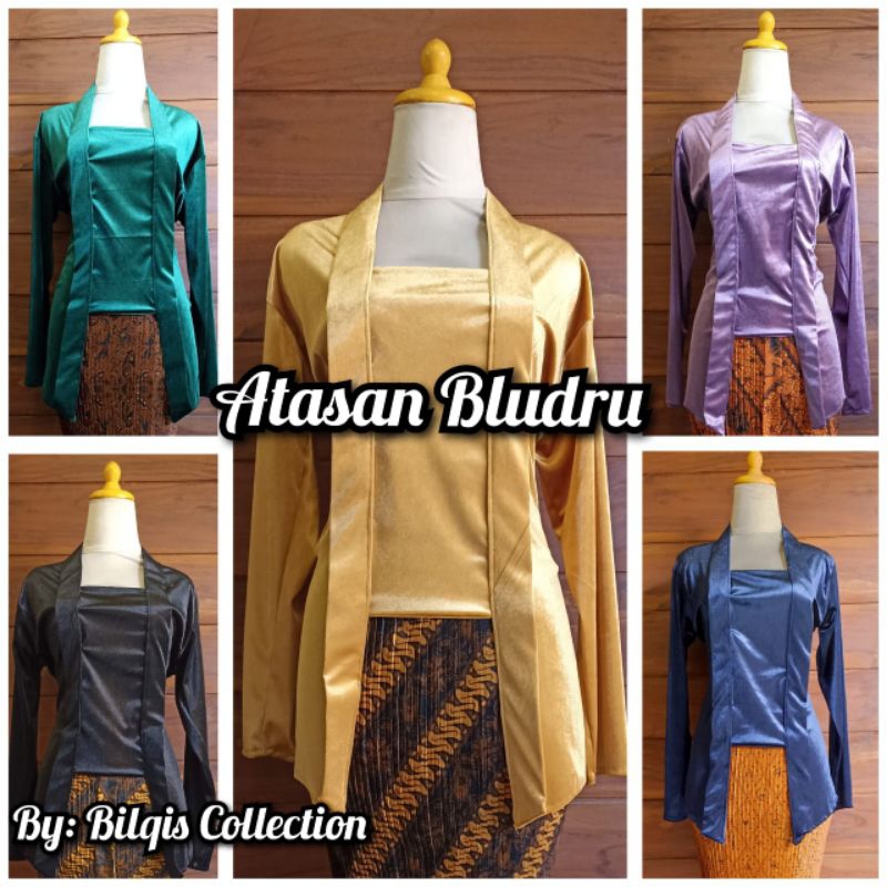 Jual Atasan Kebaya Bludru Kutu Baru Premium Polos Kebaya Kutu Baru stretch Kebaya Among Tamu ...
