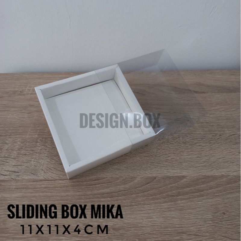 Jual 12PC | SLIDING BOX MIKA UK 11X11X4CM | Shopee Indonesia