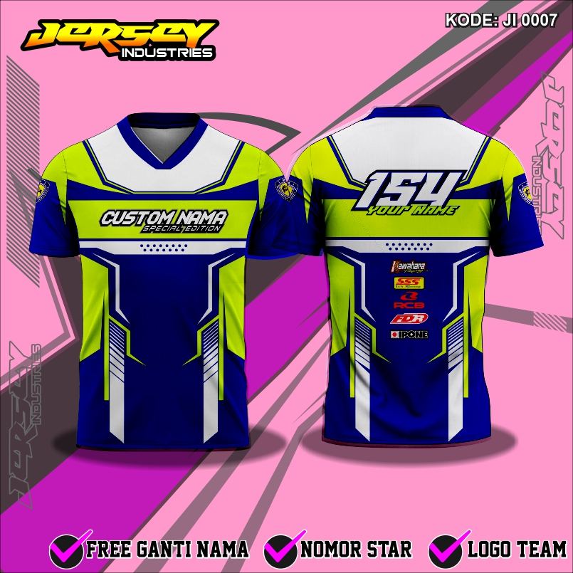 Jual Jersey Racing Keren Simple Custom Nama - Nomer ) | Shopee Indonesia