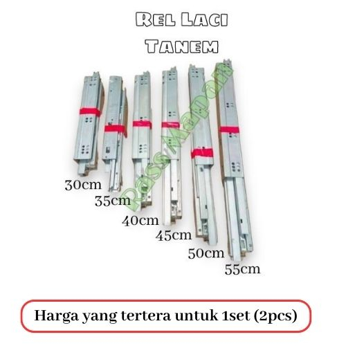 Jual Rel Laci Tanam Tanem Tandem Huben Soft Closing TD 26 Klip On TD 27 ...