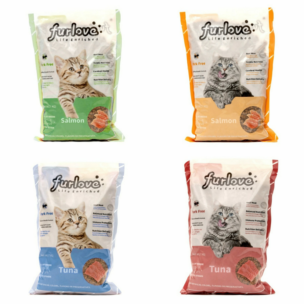 Jual Furlove Makanan Kucing Dewasa dan Kitten Furlove 1 Kg | Cat Food ...