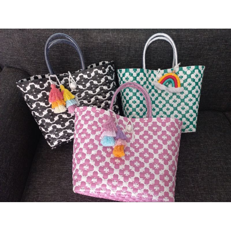 Jual Tas Wanita Belanja Keranjang Anyaman Plastik Hampers Souvenir ...