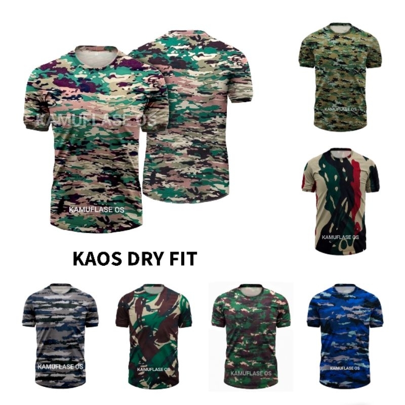 Jual Kaos dalam loreng Dry fit - Oblong kaos pendek Tni AD ala au ...
