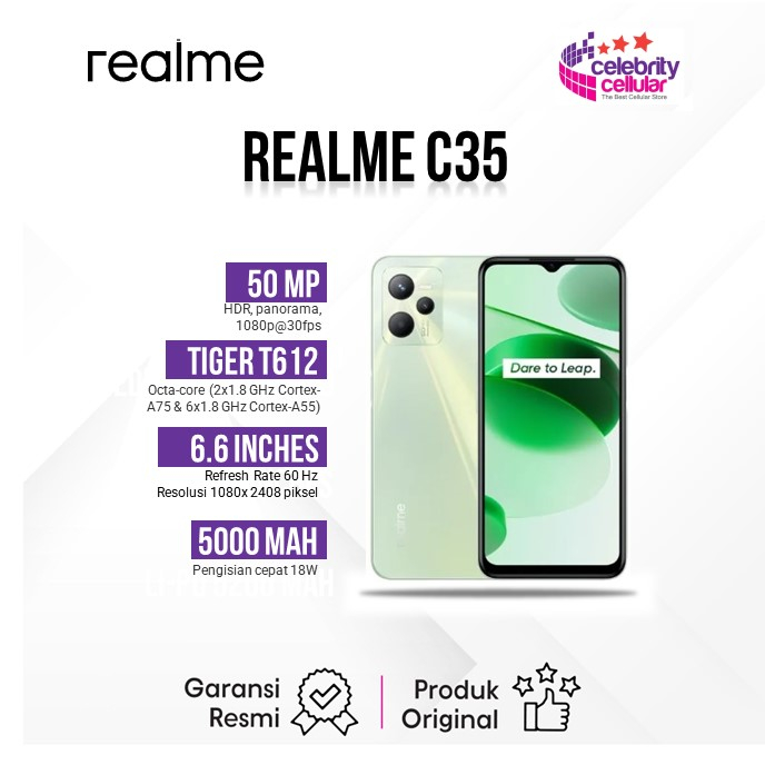 Jual REALME C35 RAM 4 ROM 64GB Garansi Resmi 1 Tahun | Shopee Indonesia