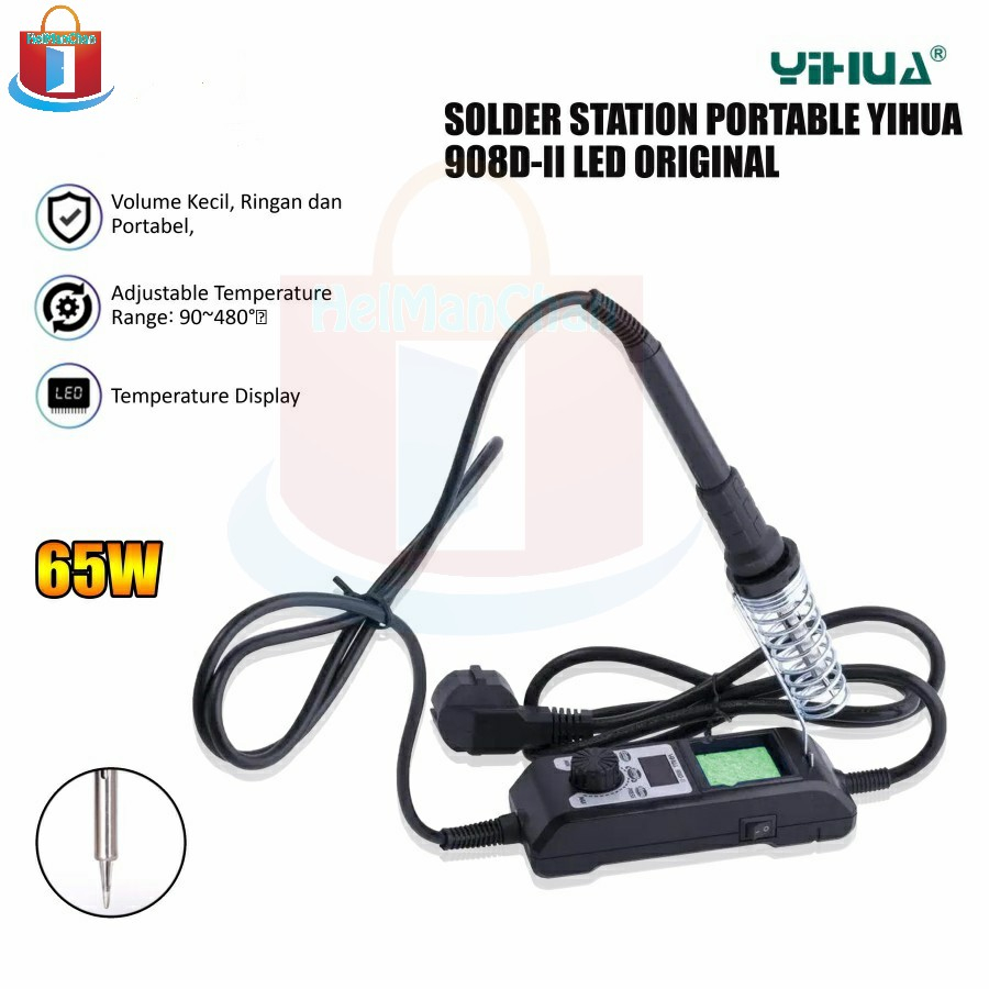 Jual Yihua 908D-II LED Solder Station Portable Digital Soldering Iron 76208 | Shopee Indonesia