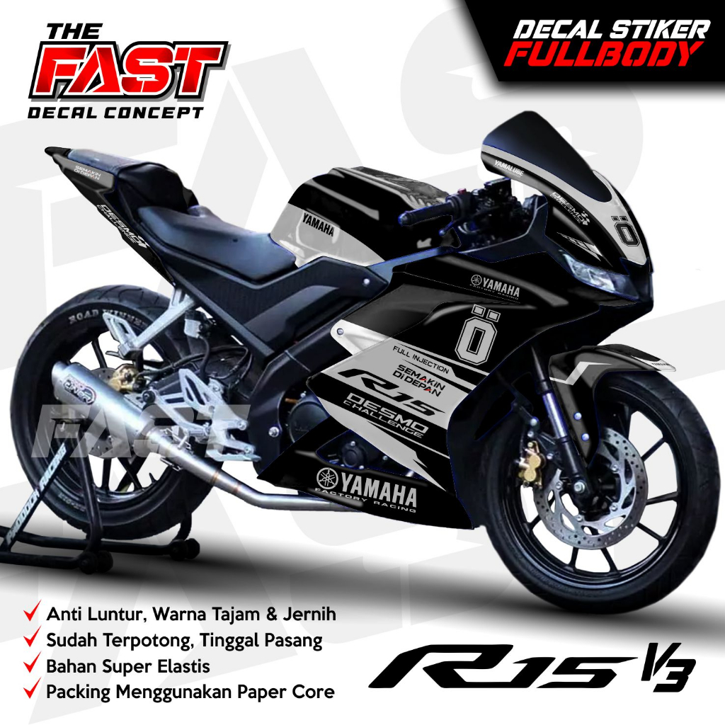 Jual BISA COD_Decal Motor R15 V3 Full Body Stiker Yamaha R15 V3 Full ...