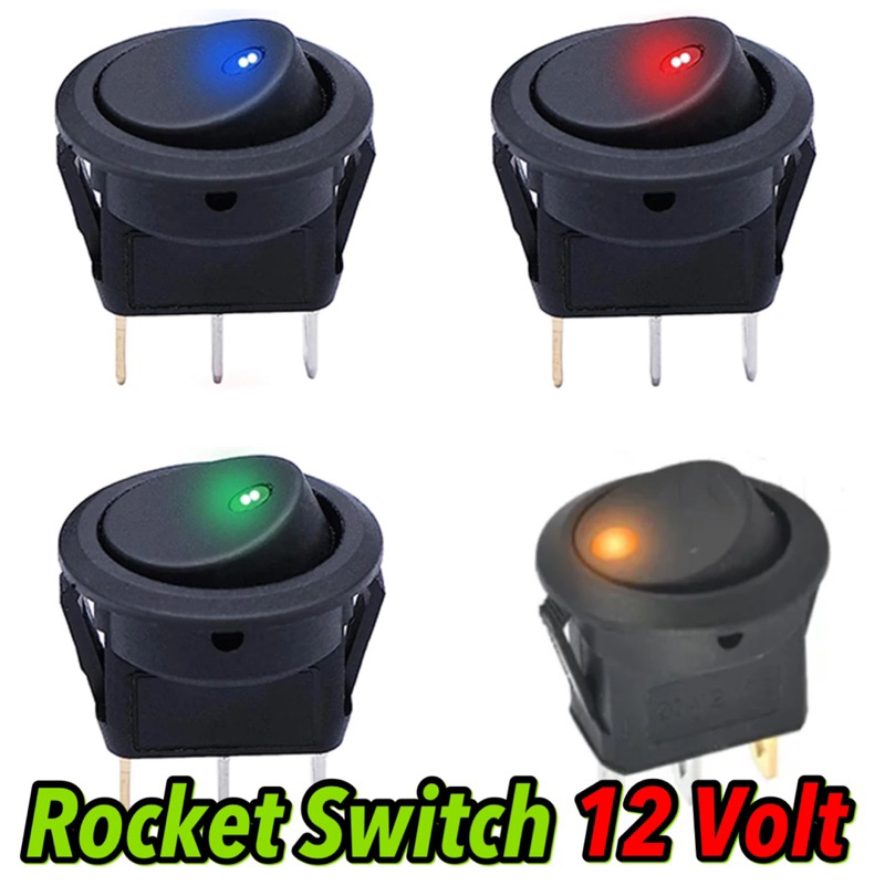 Jual Saklar Lampu Mobil Switch Lampu Mobil On Off 12 Volt Rocket Switch ...
