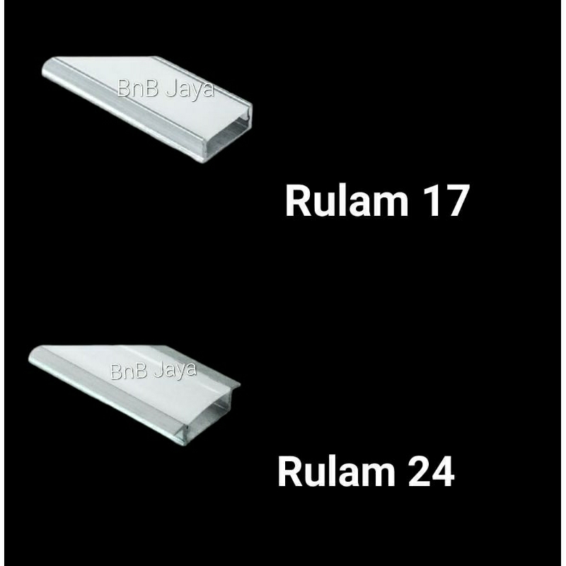 Jual List Rumah Lampu LED Strip Rulam-24 Almunium Acrylic Putih Hitam ...