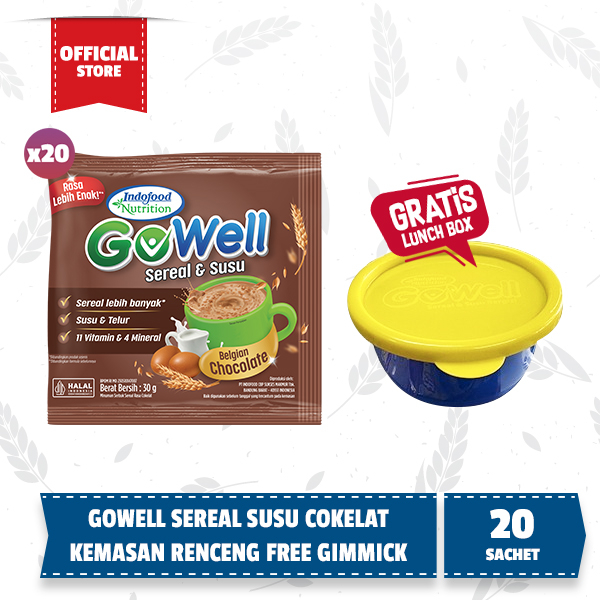Jual 20 PCS - Gowell Sereal Susu Rejuv Renceng Coklat Free Mini Bowl ...