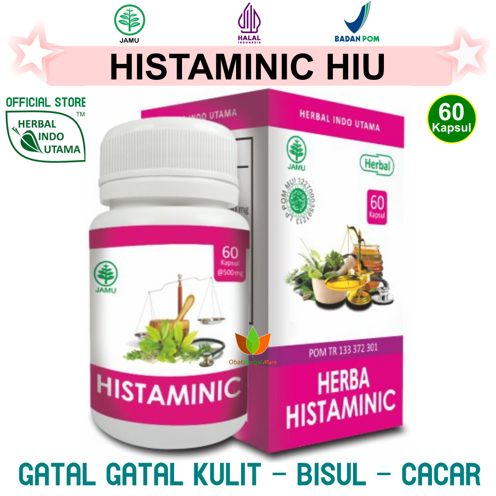Jual 60 KAPSUL HISTAMINIC HIU HERBAL INDO UTAMA JAMU OBAT BIDURAN ...