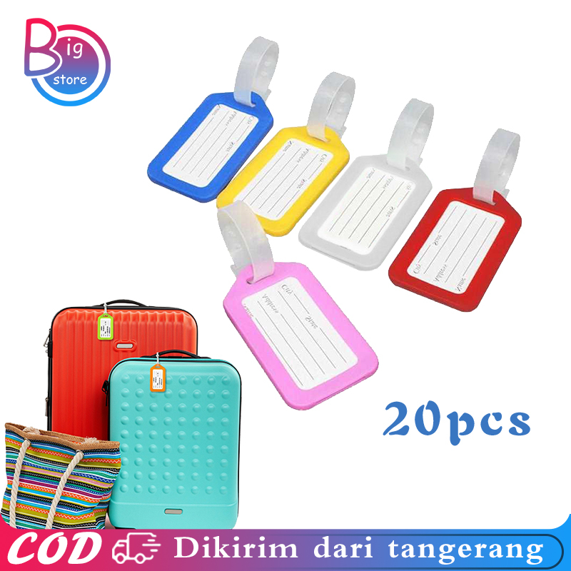 Jual 20pcs Koper Tas Label Gantungan luggage tag gantungan Travel Name ...