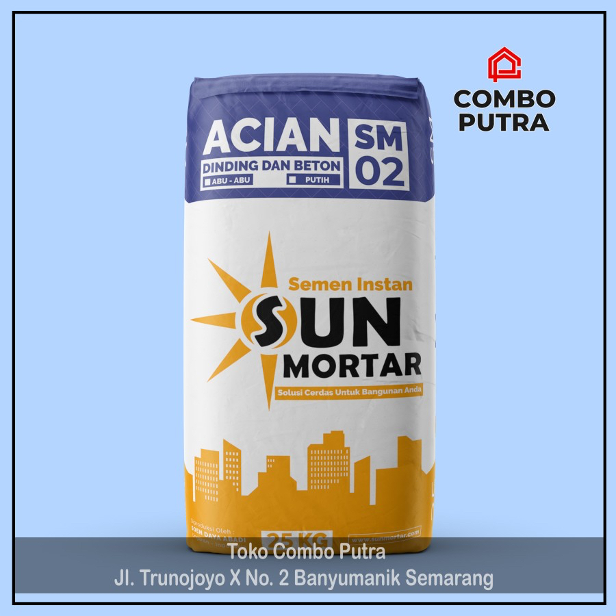 Jual Sun Mortar SM02 Skimwall Acian Dinding 40 kg | Shopee Indonesia
