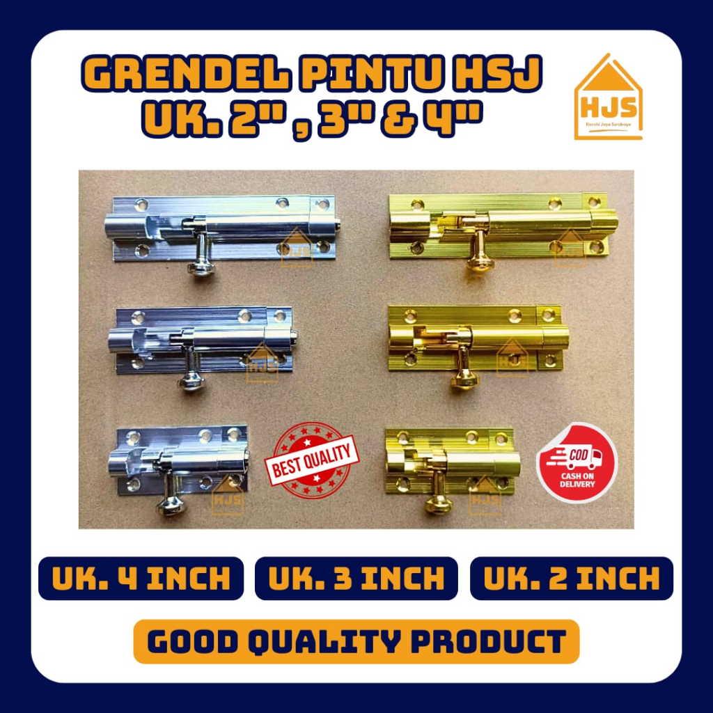 Jual Selot pintu rumah / Grendel Slot Pintu Jendela 2 inch, 3 inch, 4 ...