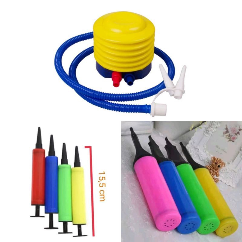 Jual Pompa Balon Tangan Injak Mini Plastik Pump Balloon Hiasan Berenang ...