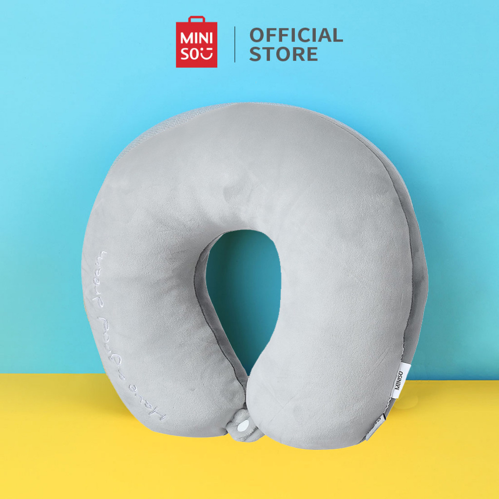 Jual MINISO Bantal Solid Color Bantal Leher U-shaped Neck Pillow Bantal ...