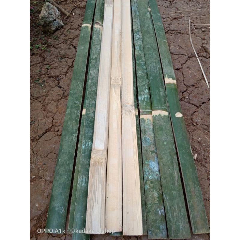 Jual belahan bambu lebar 3cm panjng 100 cm bambu ajir atau buat pagar ...