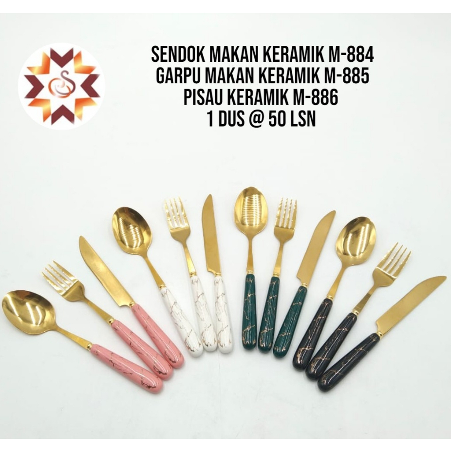 Jual Sendok Makan Motif Marble/Sendok Makan/Sendok Makan Keramik/Sendok ...