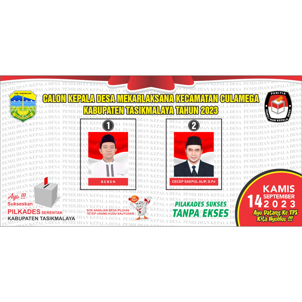 Jual Spanduk Banner Pilkades Pemilihan Kepala Desa Bisa Custom | Shopee ...