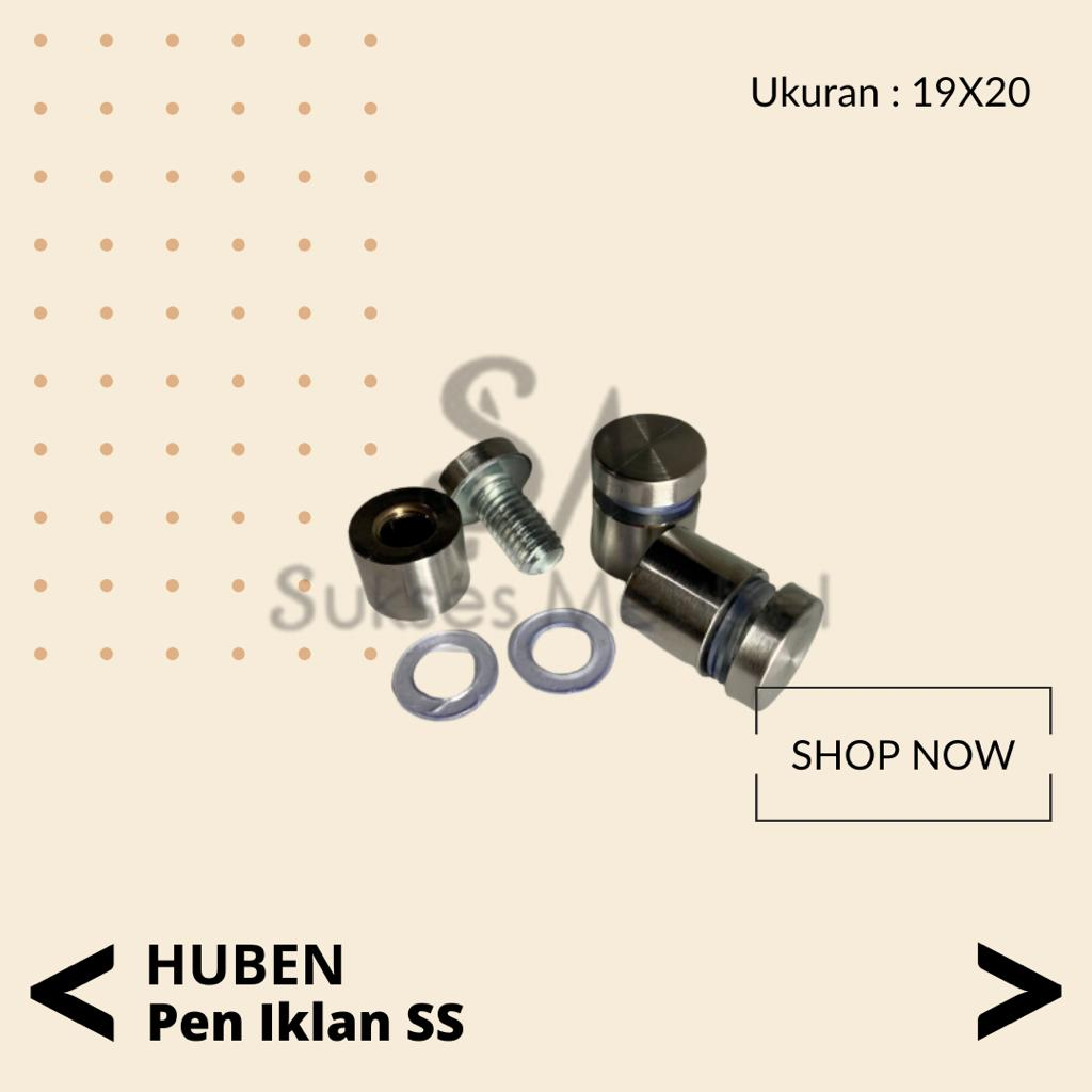 Jual PIK - 19 X 20 HUBEN / BAUT KACA AKRILIK / PEN IKLAN 19X20 | Shopee ...