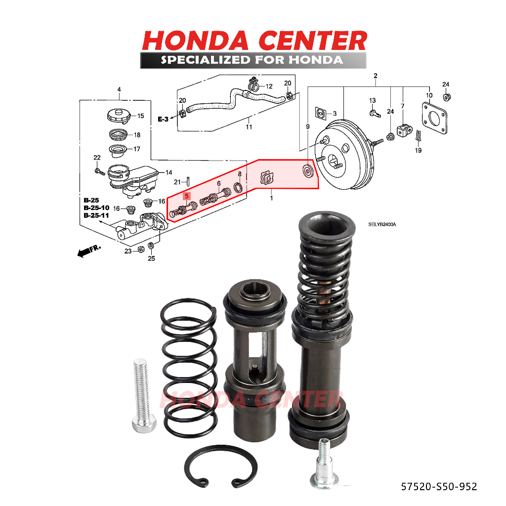 Jual Bm Kit Isi Master Sentral Rem Honda City Z Gd8 Jazz Gd3 1996 1997 ...