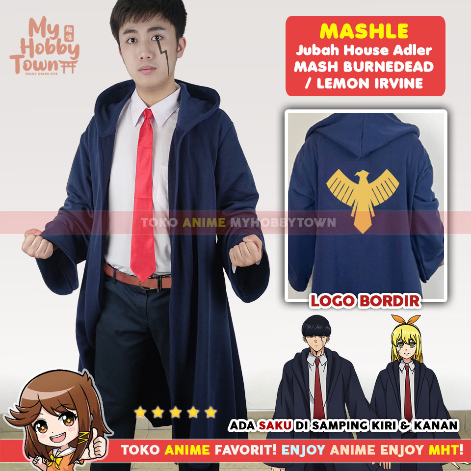 Jual Jubah Cosplay Anime Mashle Jaket Hoodie House Adler Mash Burnedead ...