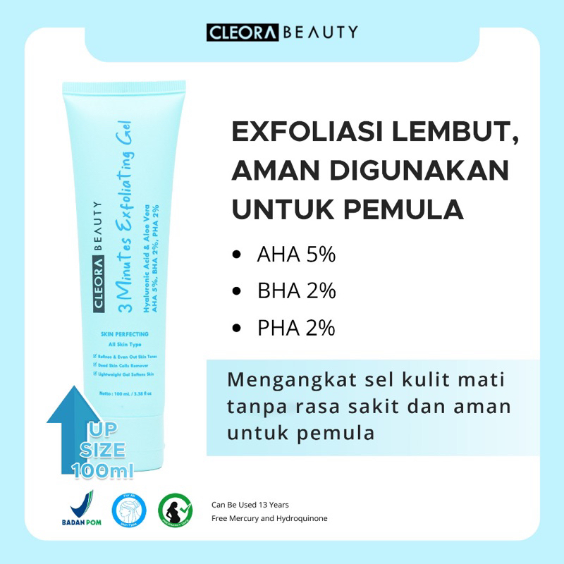 Jual Cleora beauty 3 minutes exfoliating gel jelly booster 10 30gr ...