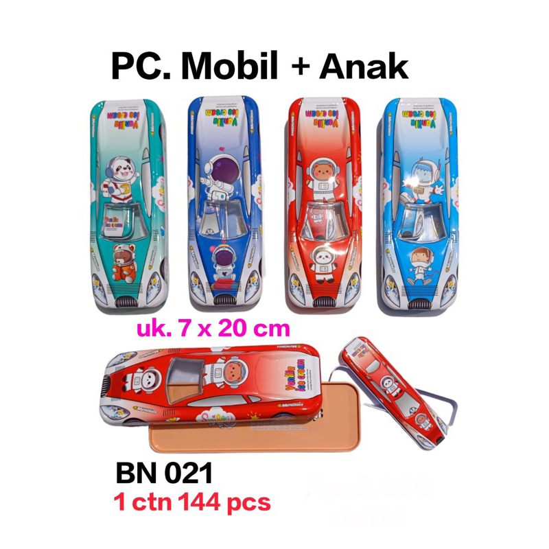 Jual KOTAK PENSIL KALENG TEPAK KALENG MOBIL + ANAK BN-021 PENCIL CASE ...