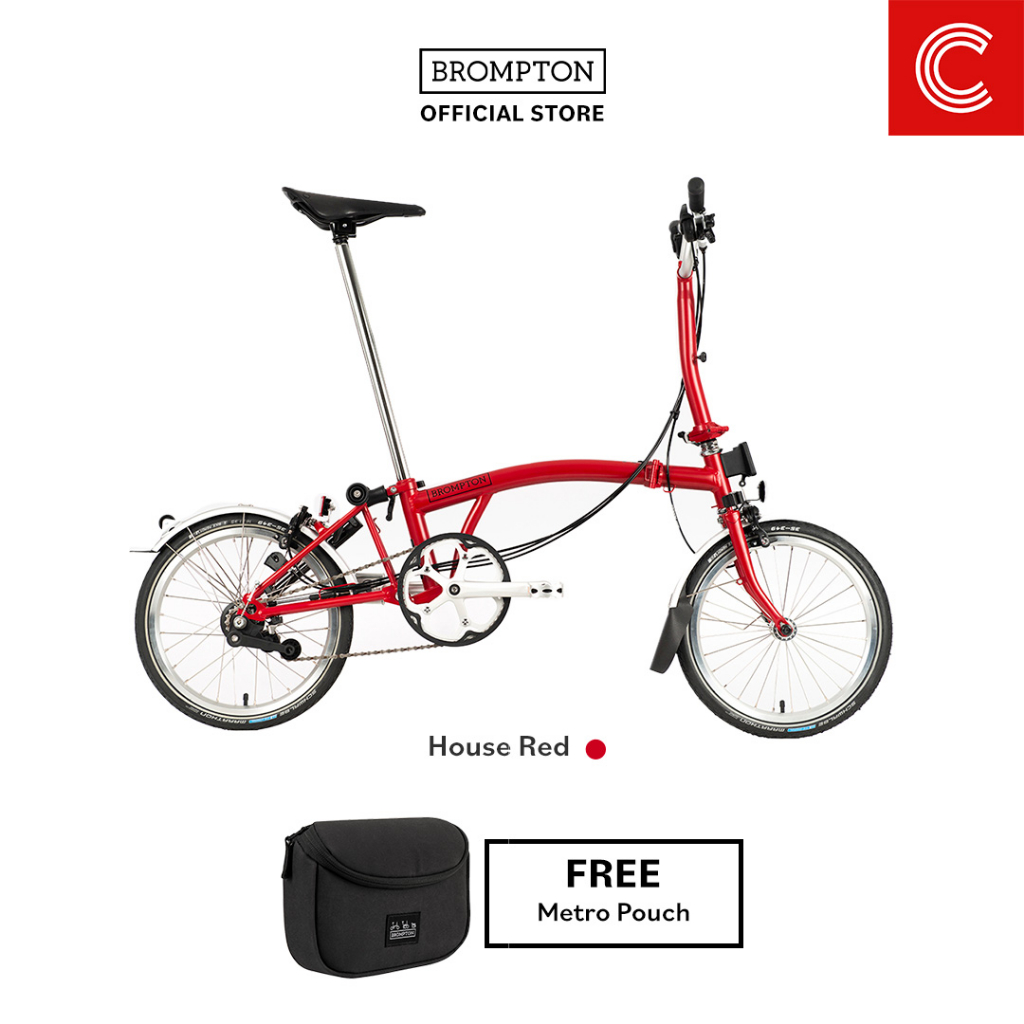 Jual Brompton C Line Explore with Rack Mid Handlebar - House Red ...