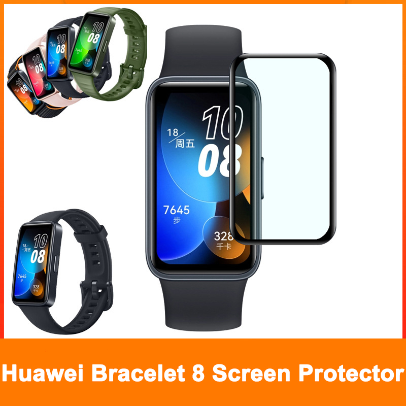 Jual 3D Curved Clear Tempered Glass For Huawei Band 10/9/8 Smart Watch ...